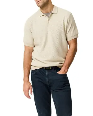 Rodd & Gunn Benford Cotton Bay Knit Polo Shirt - Natural