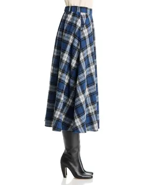 AREA STARS Blake Printed Midi Skirt