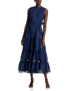 LAYERED WITH LOVE London Embroidered Eyelet Maxi Dress