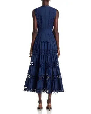 LAYERED WITH LOVE London Embroidered Eyelet Maxi Dress