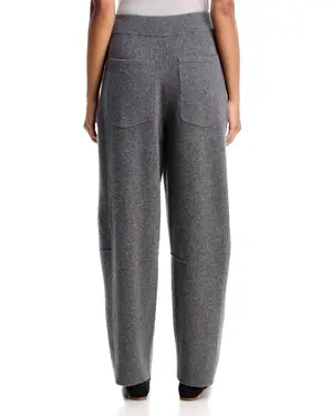 Guest In Residence Felted Wool & Cashmere Barrel Pants