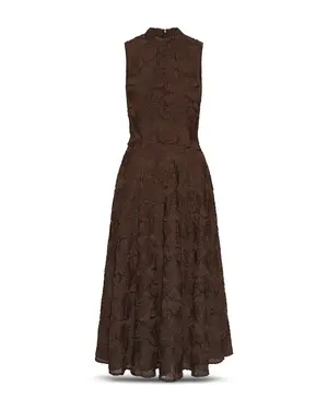 ROTATE BY BIRGER CHRISTENSEN Flower Mesh Flared Dress