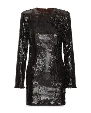 ROTATE BY BIRGER CHRISTENSEN Sequins Mini Flower Dress