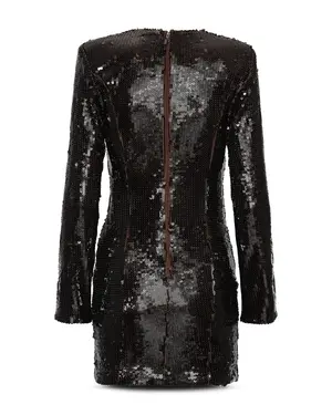 ROTATE BY BIRGER CHRISTENSEN Sequins Mini Flower Dress