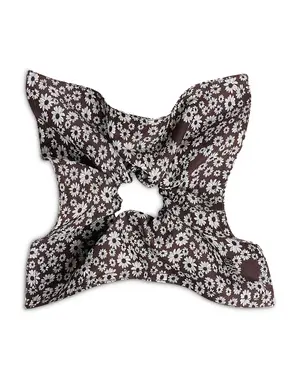 Sandro Floral Print Scrunchie - Brown