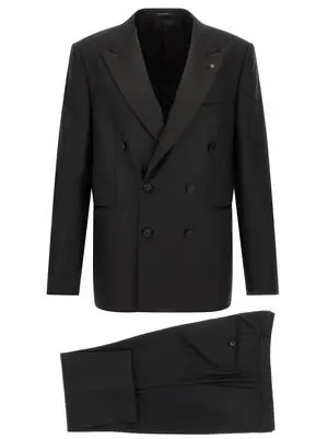 Tagliatore Bruce' Tuxedo Dress - Black