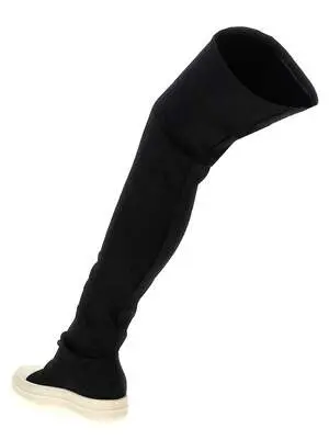 Rick Owens High Sock Sneaks' Denim Boots
