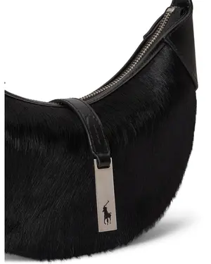 Polo Ralph Lauren Polo Id Mini Calf Hair Shoulder Bag - Black