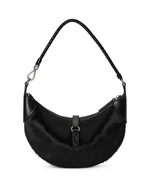 Polo Ralph Lauren Polo Id Mini Calf Hair Shoulder Bag - Black