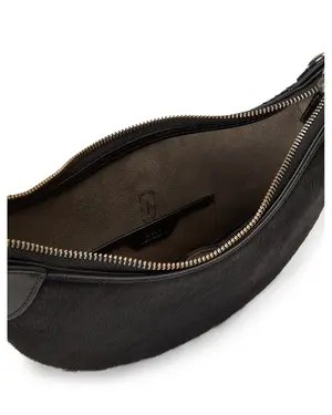 Polo Ralph Lauren Polo Id Mini Calf Hair Shoulder Bag - Black