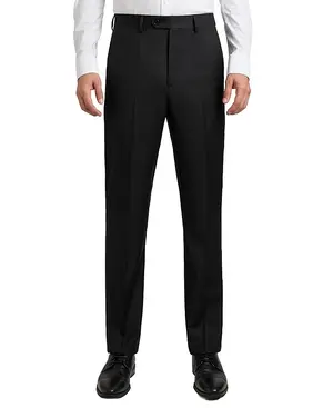 Santorelli Roma2 Super 130's Bi-stretch Wool Trousers Black
