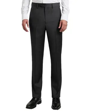 Santorelli Roma2 Super 130's Bi-stretch Wool Trousers - Charcoal