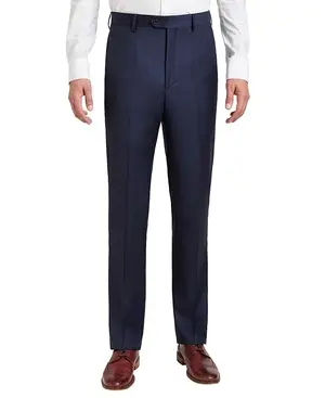 Santorelli Roma2 Super 130's Bi-stretch Wool Trousers Navy