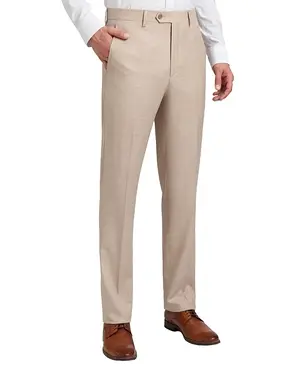 Santorelli Roma2 Super 130's Bi-stretch Wool Trousers Tan