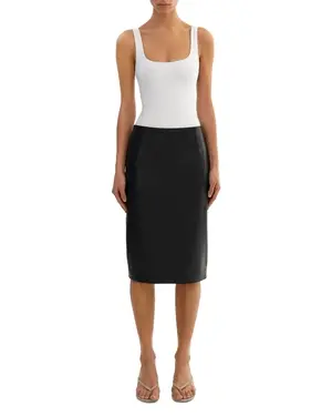 LAMARQUE Luciana Faux Leather Pencil Skirt