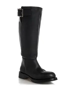Balenciaga Buckle Tall Leather Boots