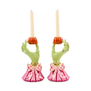 MACKENZIE-CHILDS Glam 'o' Ween Hand Candle Holders, Set Of 2 - Multi