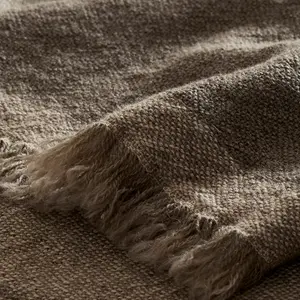 BOLL & BRANCH Lave Wool Plaid Throw Blanket