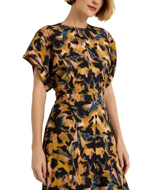 MARIE OLIVER Kamari Printed Round Neck Dress