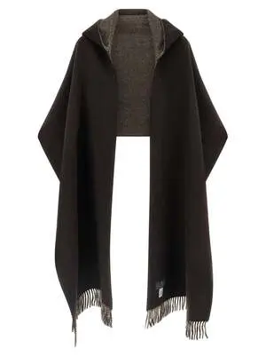 Brunello Cucinelli Scarf With Reversible Hood - Brown
