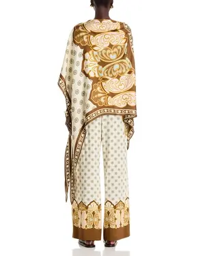 La DoubleJ Silk Printed Scarf Top
