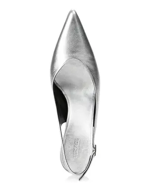 Versace Nyx Leather Slingbacks