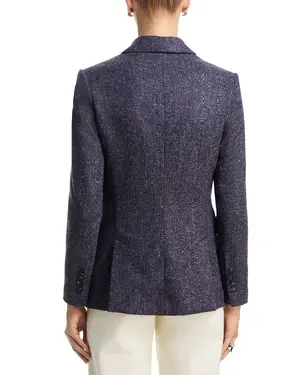 Eleventy Double Breasted Peak Lapel Blazer