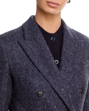 Eleventy Double Breasted Peak Lapel Blazer