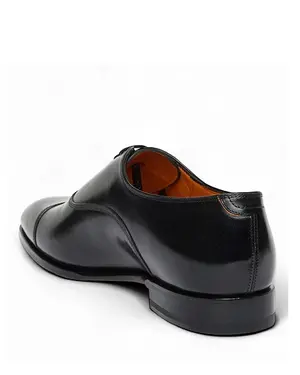 Santoni Leather Cap Toe Oxford Dress Shoes