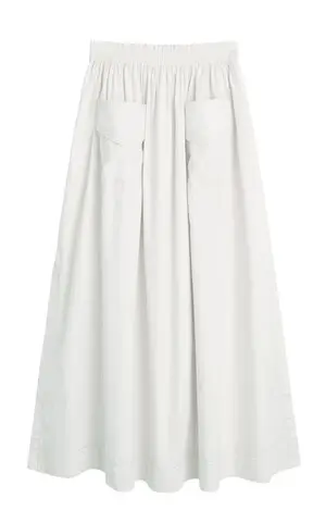 SKALL STUDIO Helmine Cotton Maxi Skirt - White
