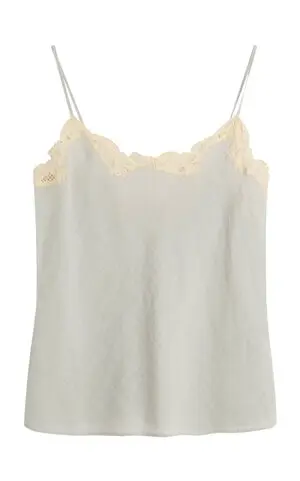 SKALL STUDIO Amour Linen-cotton Singlet - Light Blue