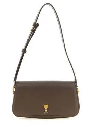 AMI Paris Paris Paris' Shoulder Bag - Brown