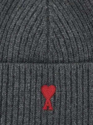 AMI Paris De Coeur Beanie - Gray