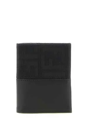 Fendi Ff Jacquard Cardholder - Black