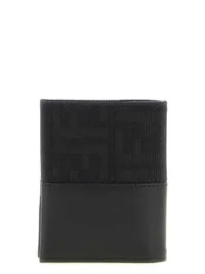 Fendi Ff Jacquard Cardholder - Black