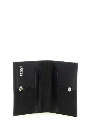 Fendi Ff Jacquard Cardholder - Black