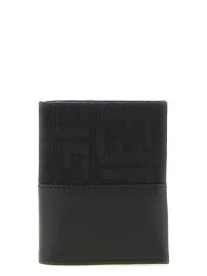 Fendi Ff Jacquard Cardholder - Black