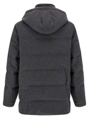 Brunello Cucinelli Membrane Wool Flannel Parka
