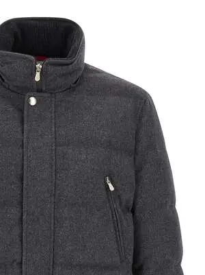 Brunello Cucinelli Membrane Wool Flannel Parka