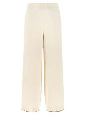 Brunello Cucinelli Cashmere Knit Pants - White