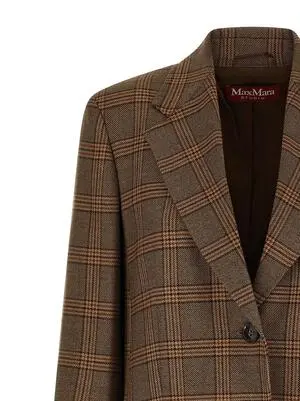 Max Mara Mstalca Wool Blazer - Brown