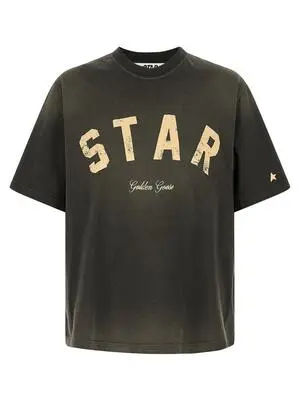 GOLDEN GOOSE GOLDEN GOOSE Logo Print T-Shirt Gray