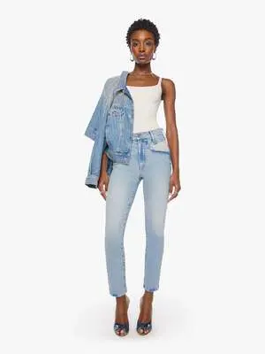 MOTHER High Waisted X-wing Dazzler Hover Jazzercise Jeans - Blue