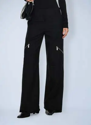 Off-White Gabardine Cargo Pants - Black