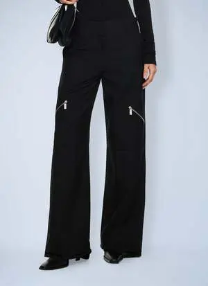 Off-White Gabardine Cargo Pants - Black