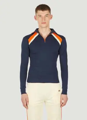 WALES BONNER Jazz Half Zip Top