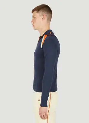 WALES BONNER Jazz Half Zip Top