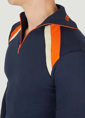 WALES BONNER Jazz Half Zip Top