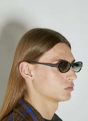 Our Legacy Oval Tinted Lens Sunglasses - Black