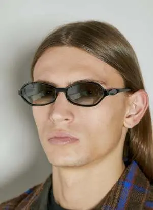 Our Legacy Oval Tinted Lens Sunglasses - Black